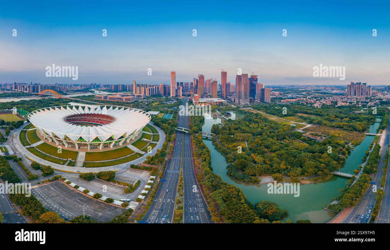 Aerial Scenery of Dongping New City, Foshan City, Guangdong Province ...