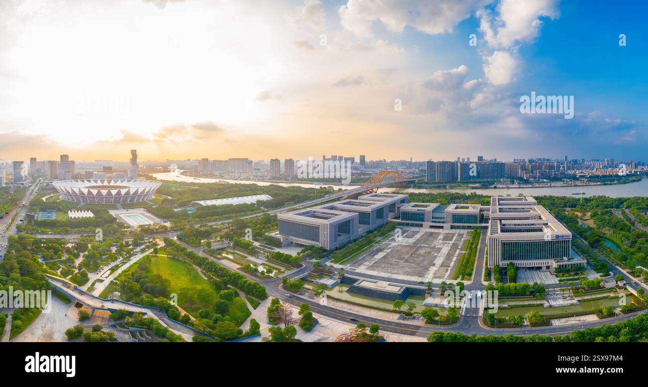 Aerial Scenery of Dongping New City, Foshan City, Guangdong Province ...