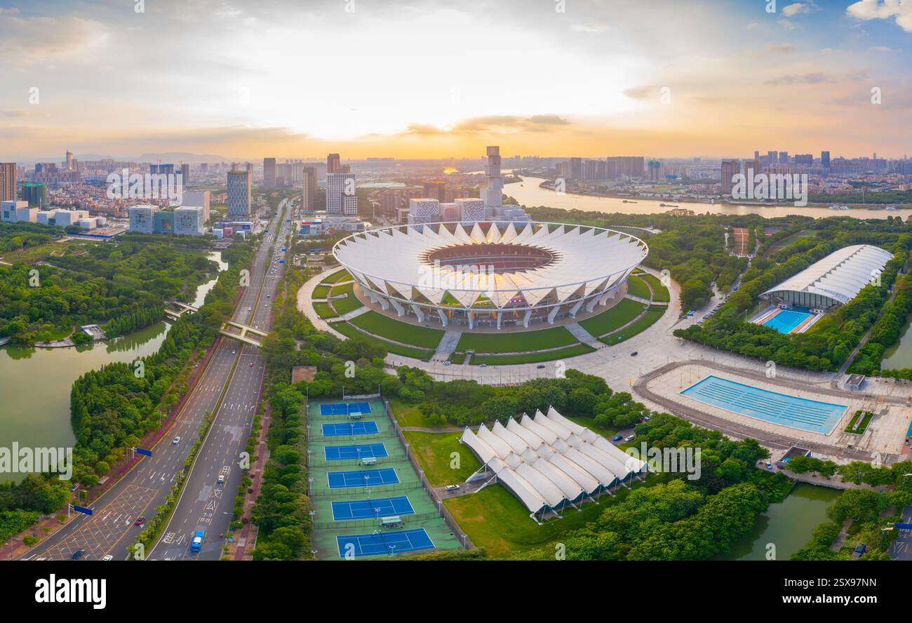 Aerial Scenery of Dongping New City, Foshan City, Guangdong Province ...