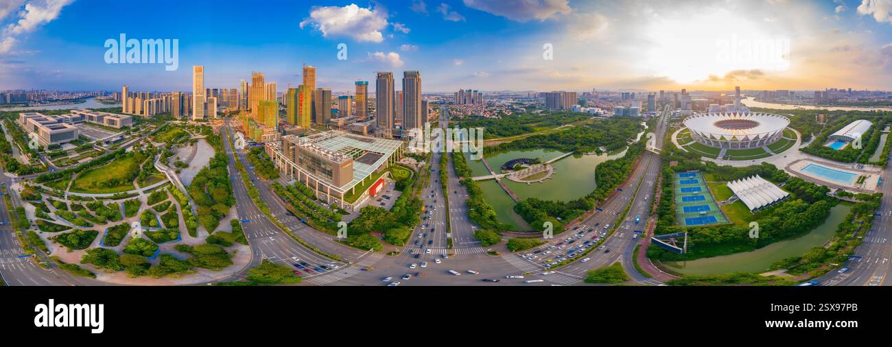 Aerial Scenery of Dongping New City, Foshan City, Guangdong Province ...