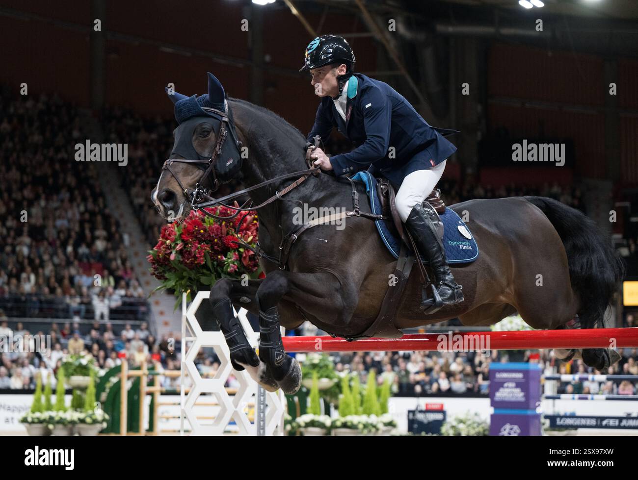 Denis Lynch of, Ireland. , . with horse Vistogrand competes in Jumping ...