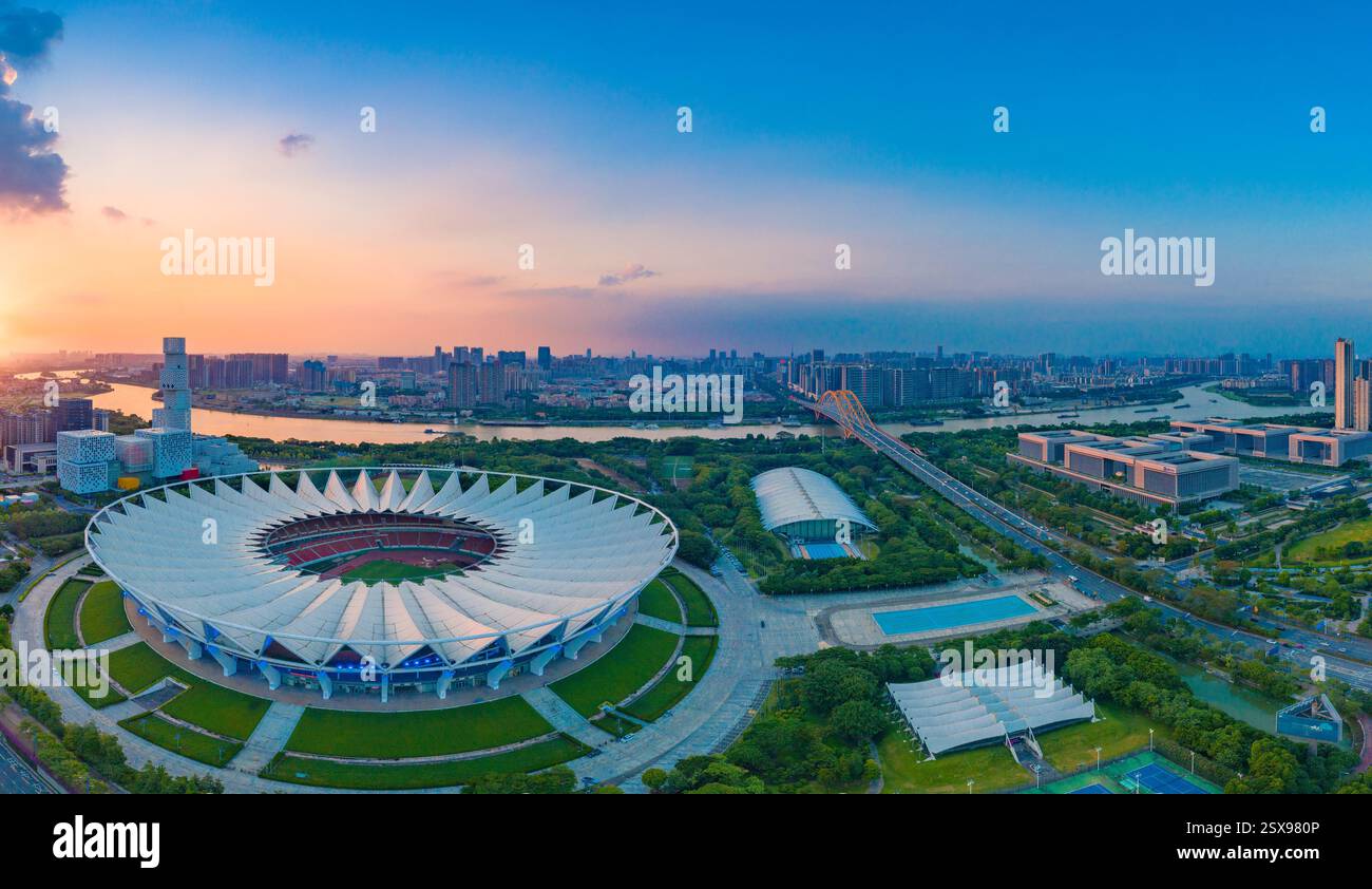 Aerial Scenery of Dongping New City, Foshan City, Guangdong Province ...