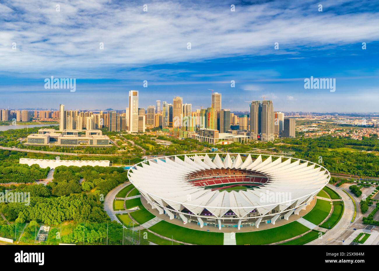Aerial Scenery of Dongping New City, Foshan City, Guangdong Province ...