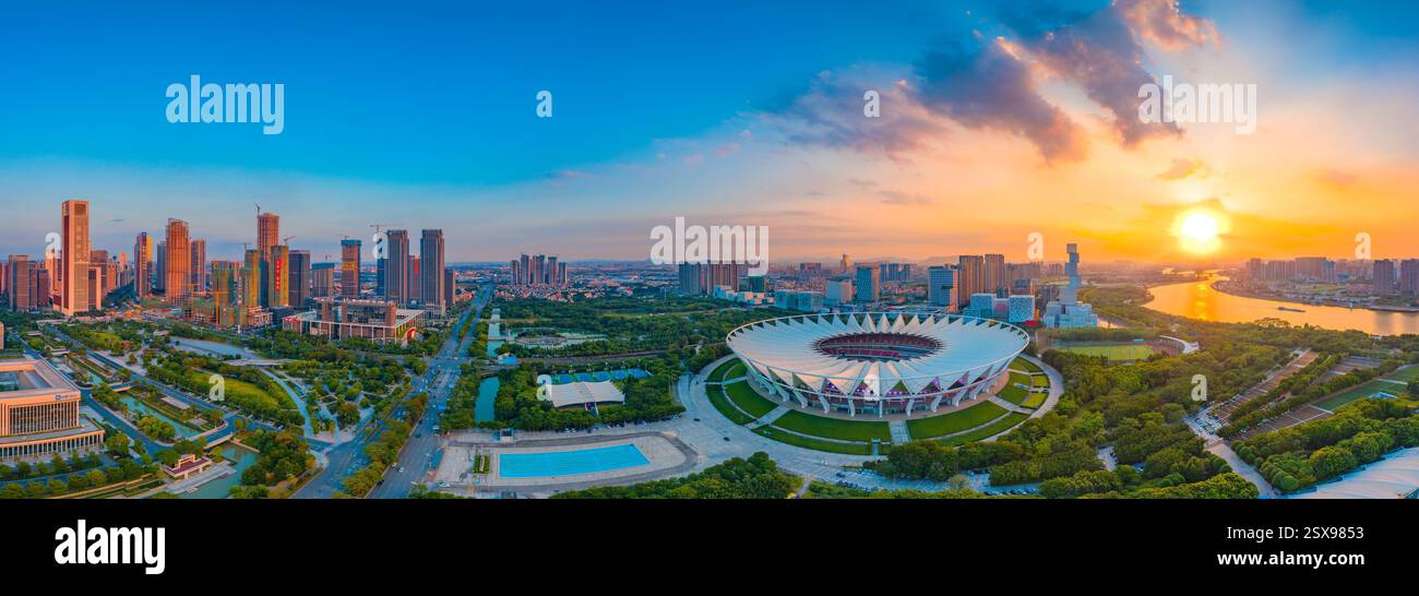 Aerial Scenery of Dongping New City, Foshan City, Guangdong Province ...