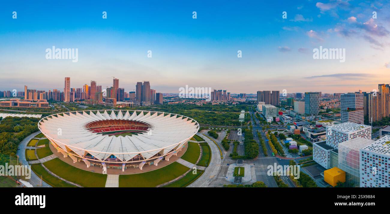 Aerial Scenery of Dongping New City, Foshan City, Guangdong Province ...