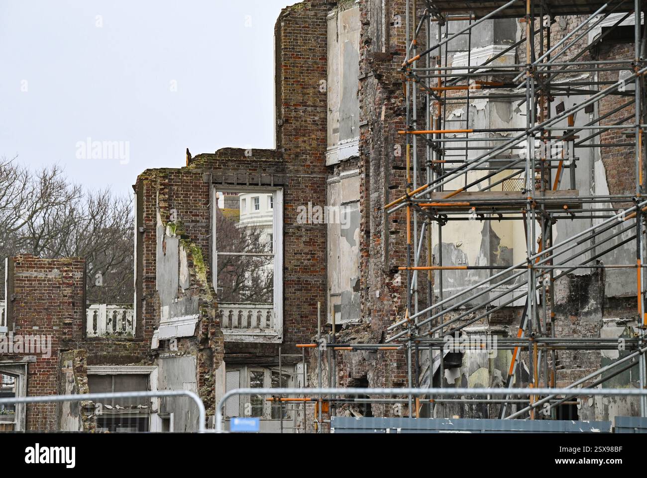 Brighton UK 23rd February 2025 - Part of the A259 Brighton seafront ...