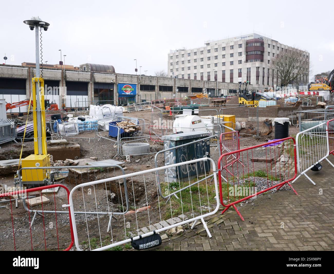 Armada Way urban regeneration project works, Plymouth, Devon, UK Stock Photo - Alamy