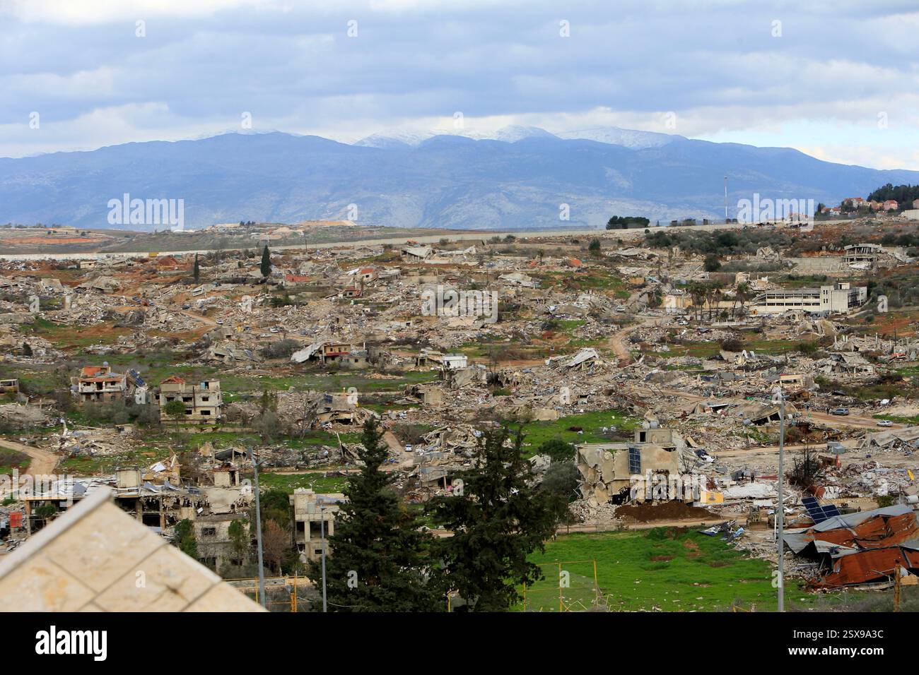 Kafr Kila, Lebanon. 21st Feb, 2025. This photo shows ruins caused by ...