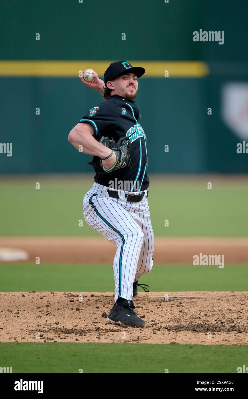 Coastal Carolina Chanticleers pitcher Dominick Carbone (40) during an ...