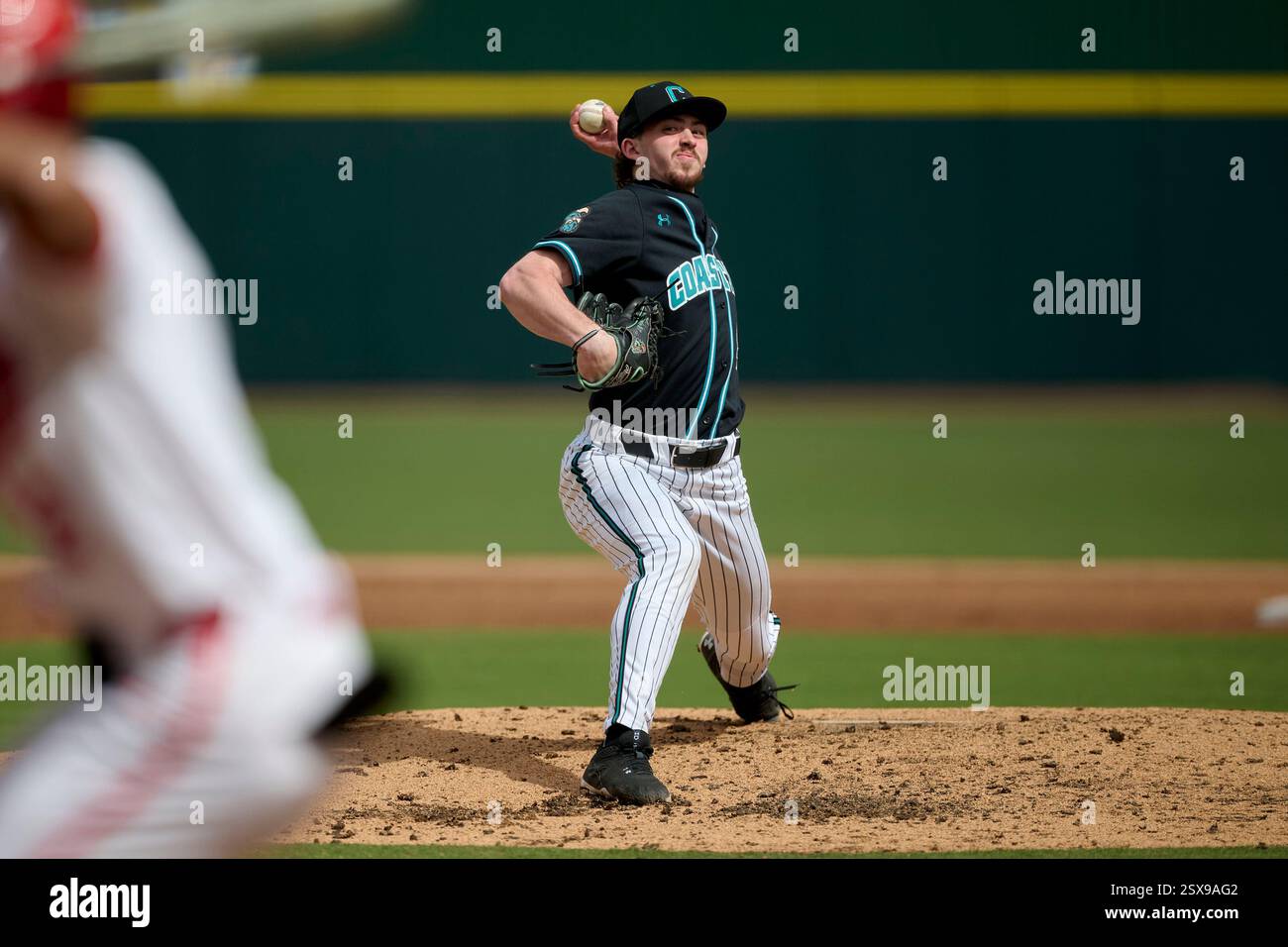 Coastal Carolina Chanticleers pitcher Dominick Carbone (40) during an ...