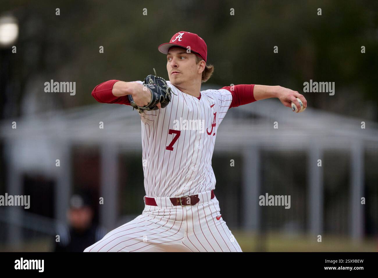 Alabama Crimson Tide pitcher Matthew Heiberger (7) during an NCAA ...
