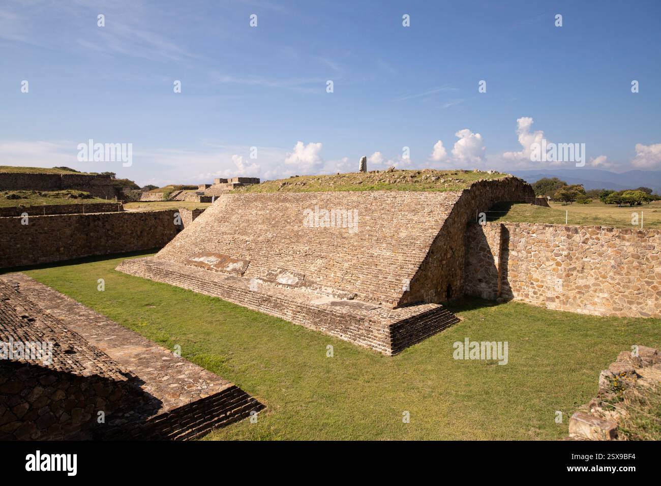 Mesoamerican ball court at the ancient archaeological ruins of Monte ...