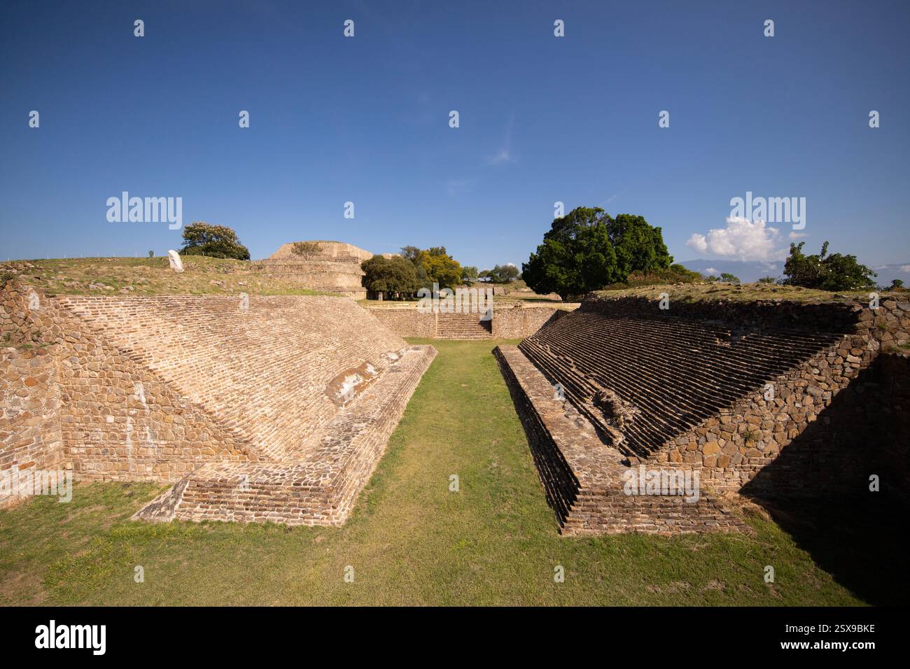 Mesoamerican ball court at the ancient archaeological ruins of Monte ...