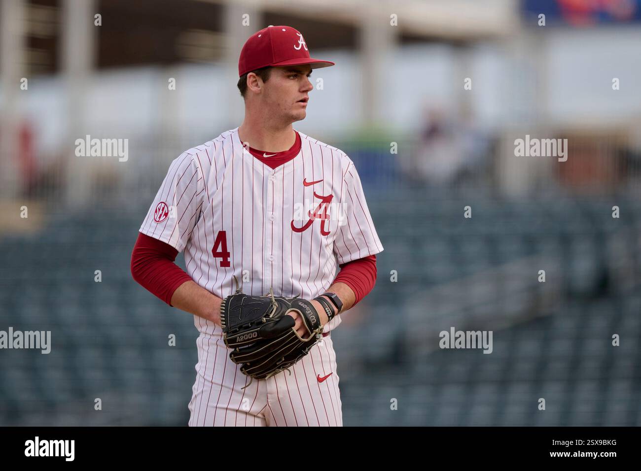 Alabama Crimson Tide pitcher Riley Quick (4) during an NCAA baseball ...