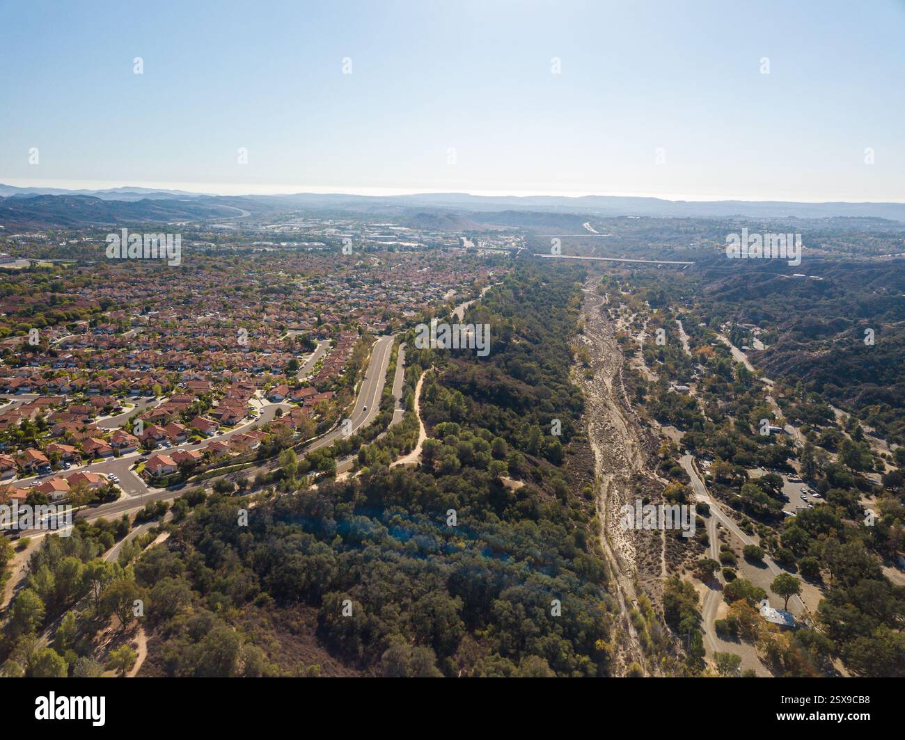 Aerial view of Rancho Santa Margarita and Trabuco Canyon in Orange ...