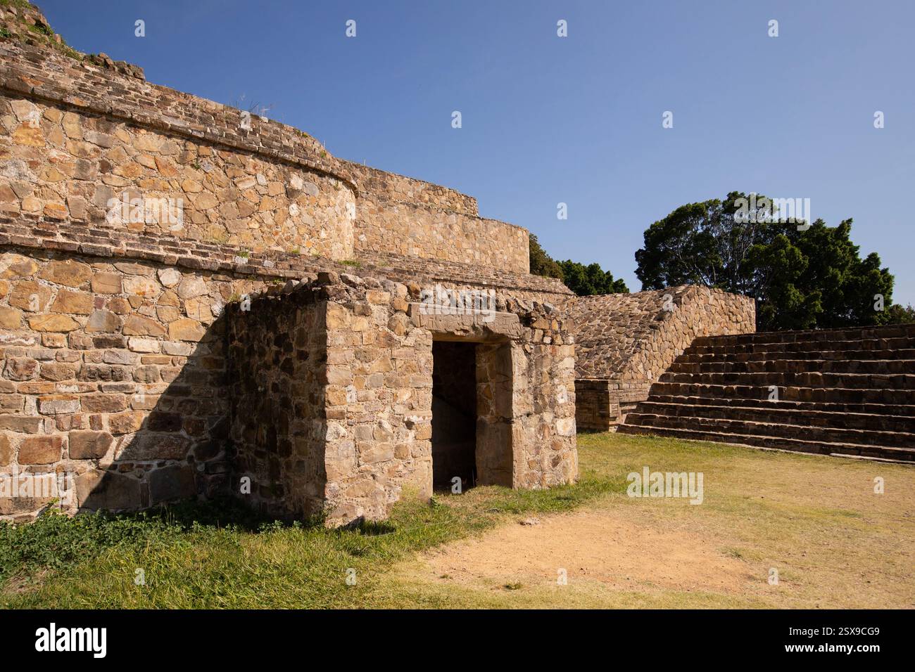 Capilla at the ancient archaeological ruins of Monte Alban in the ...