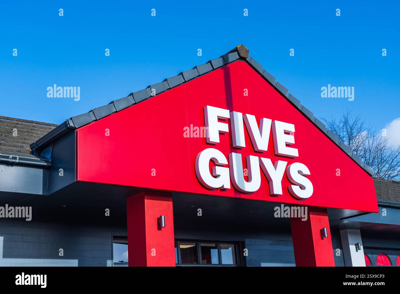 Telford, Shropshire, UK - February 22 2025: External logo type sign of ...