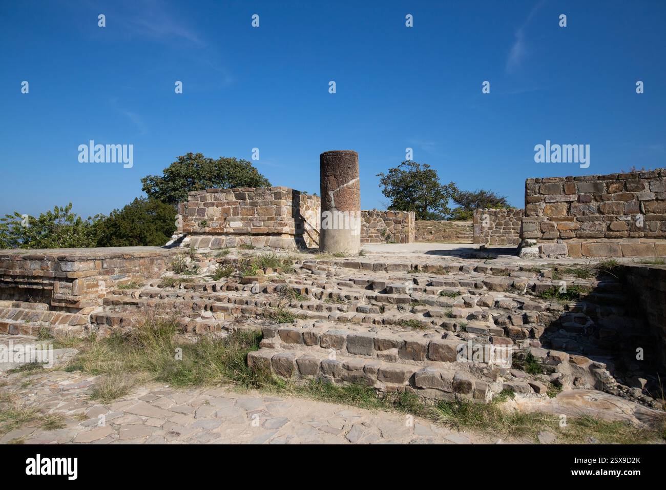 Ancient archaeological ruins of Monte Alban in the Oaxaca region of ...