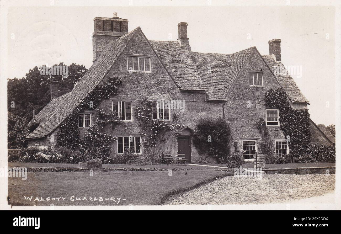 Vintage postcard of Walcott, Charlbury, Oxfordshire Stock Photo - Alamy
