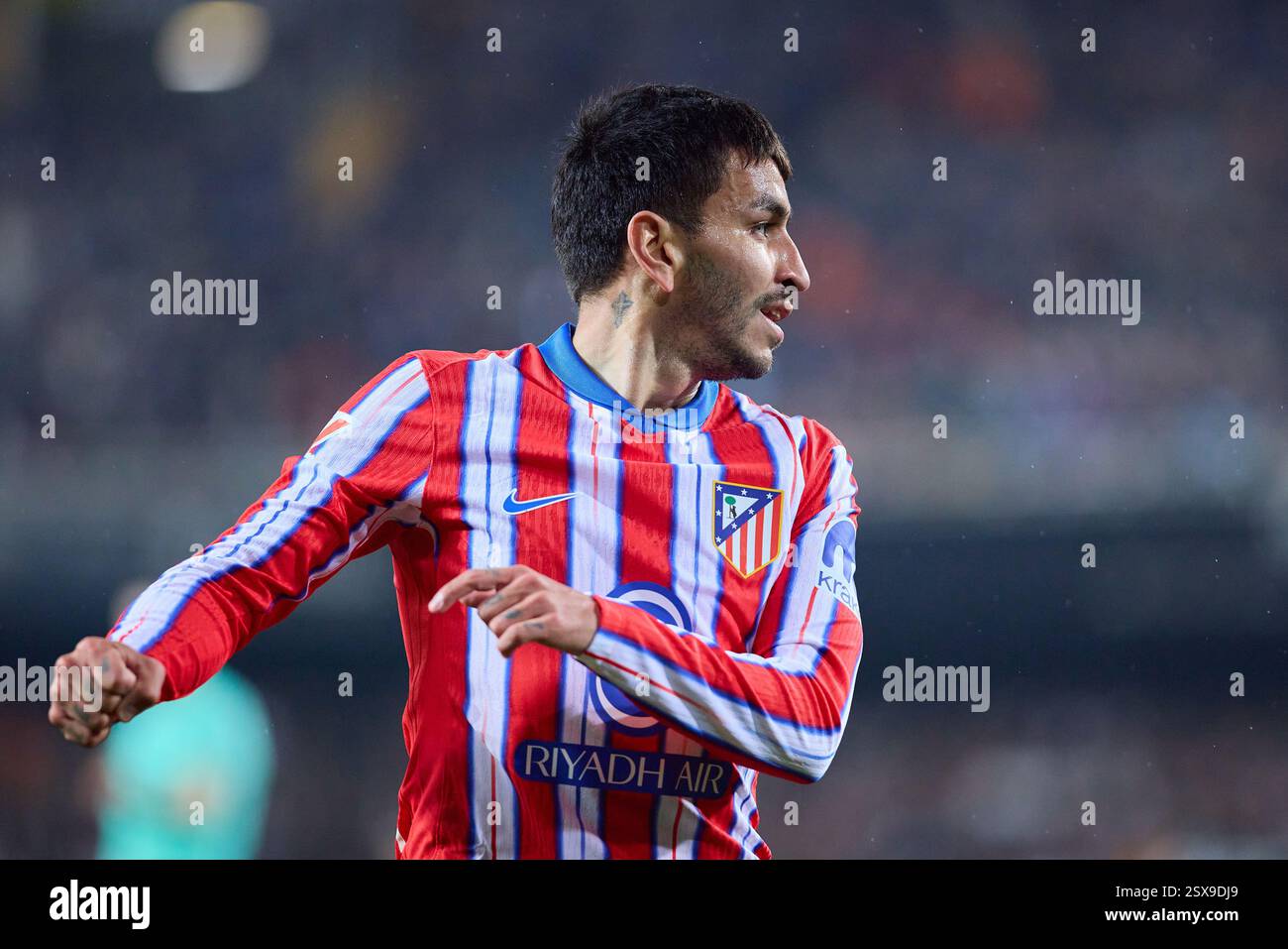 VALENCIA, SPAIN - FEBRUARY 22: Angel Correa Right Winger of Atletico de ...