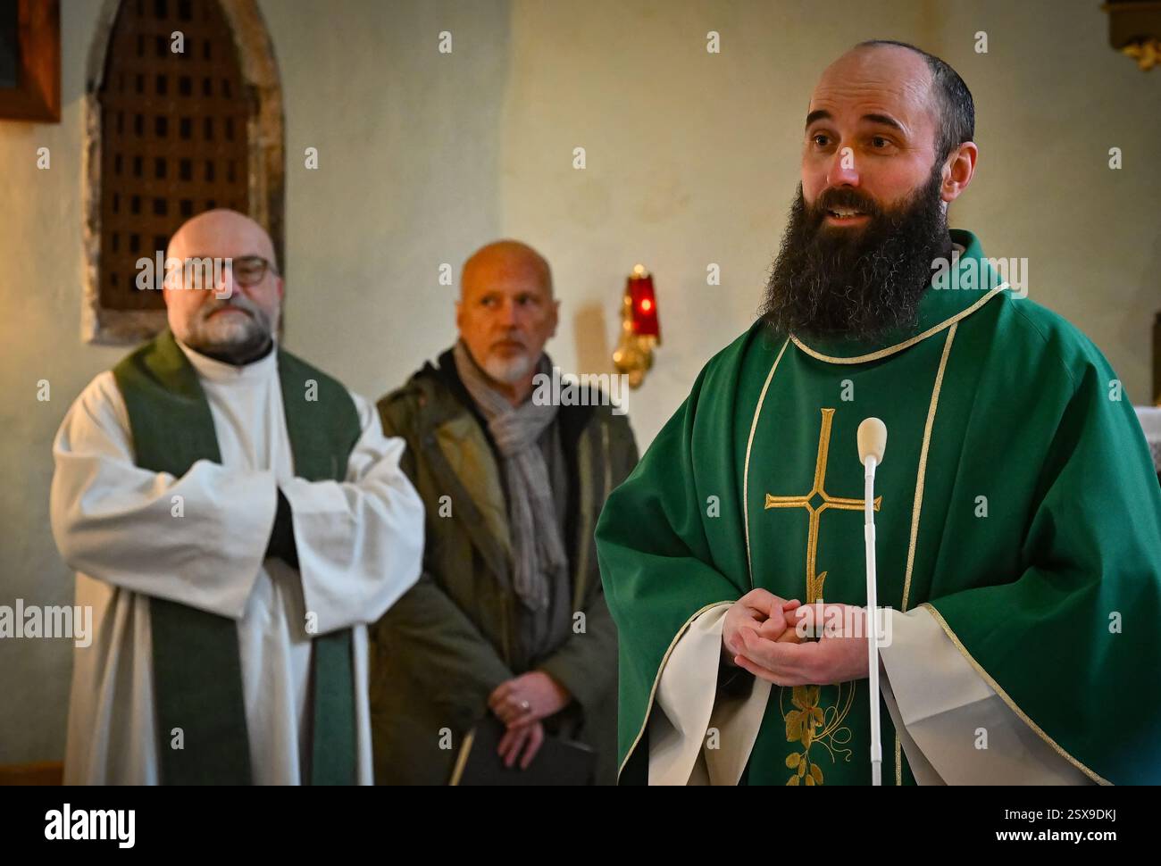Cihost, Czech Republic. 23rd Feb, 2025. Priest Pavel Pola of the ...