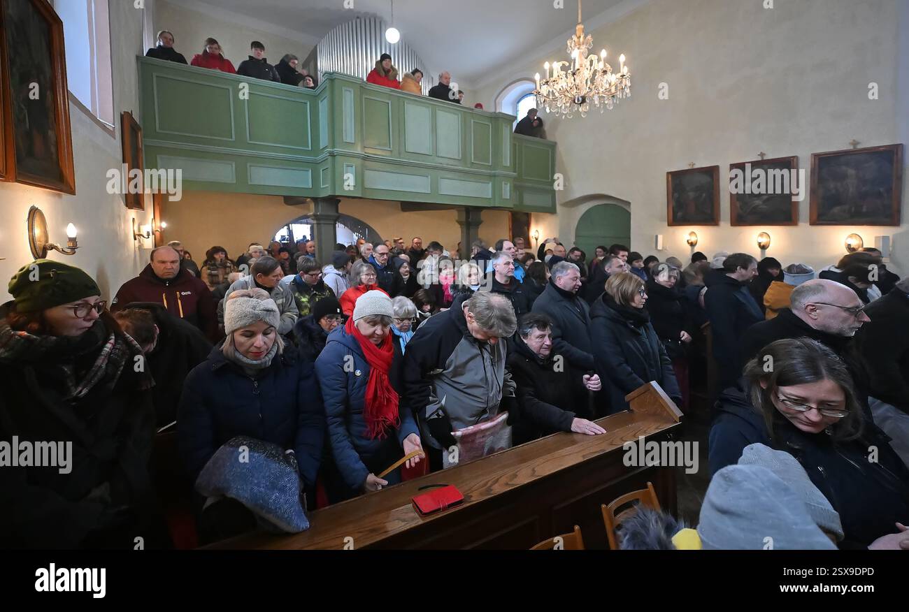 Cihost, Czech Republic. 23rd Feb, 2025. A mass at the Church of the ...