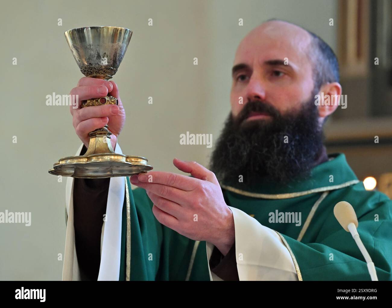 Cihost, Czech Republic. 23rd Feb, 2025. Priest Pavel Pola of the ...