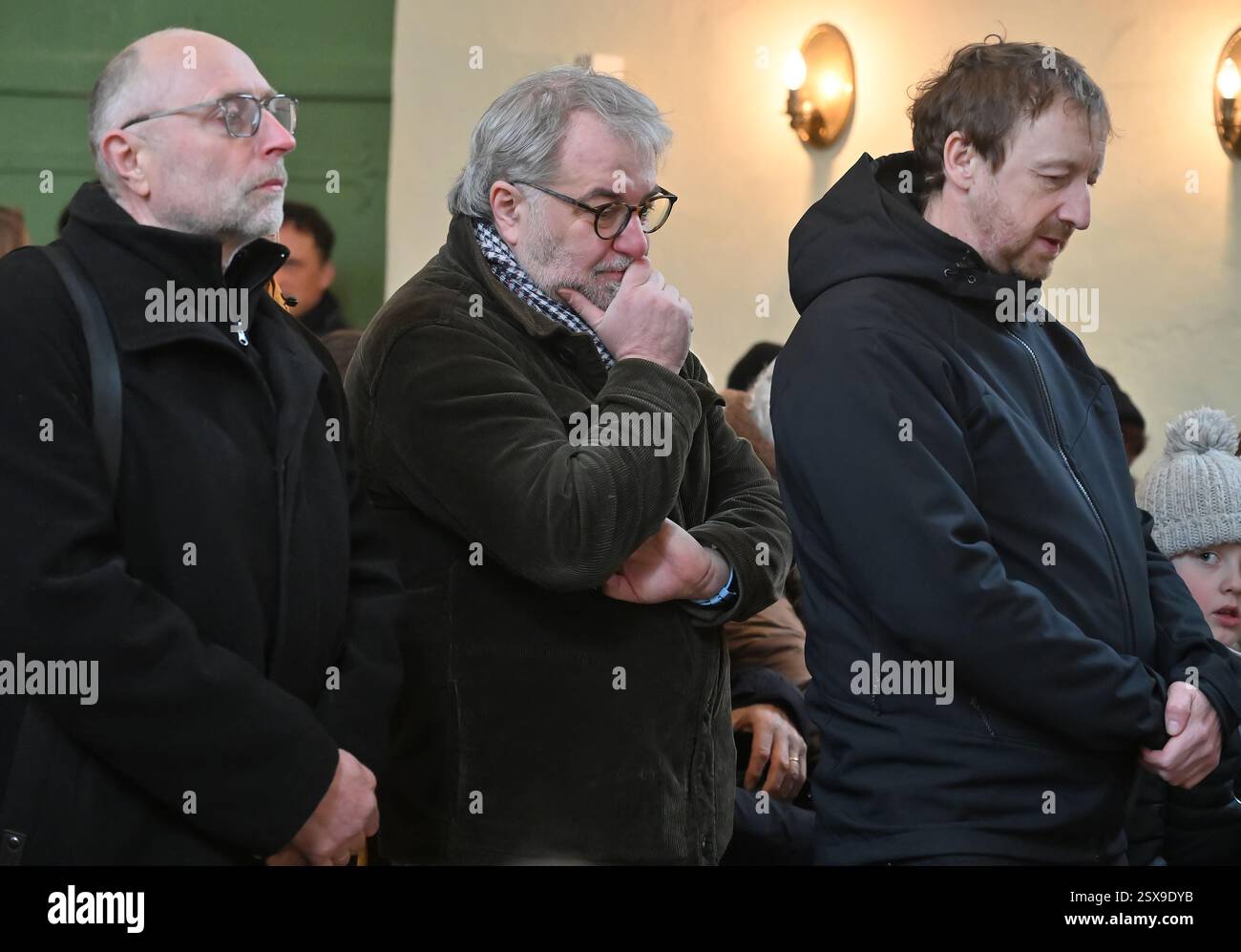 Cihost, Czech Republic. 23rd Feb, 2025. Writer Milos Dolezal, centre ...