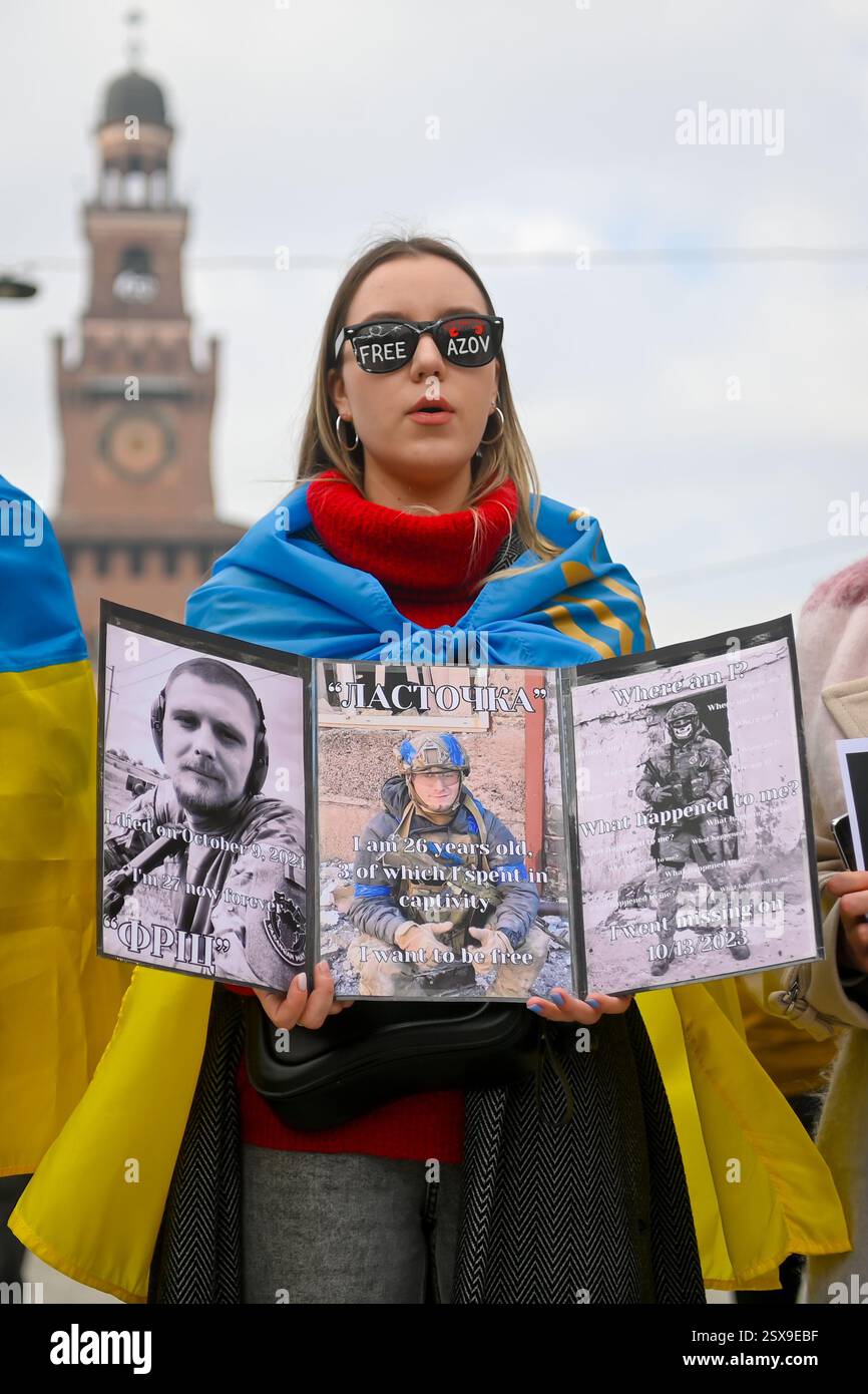 Marcia per l'Ucraina alla vigilia del terzo anniversario dell'invasione ...