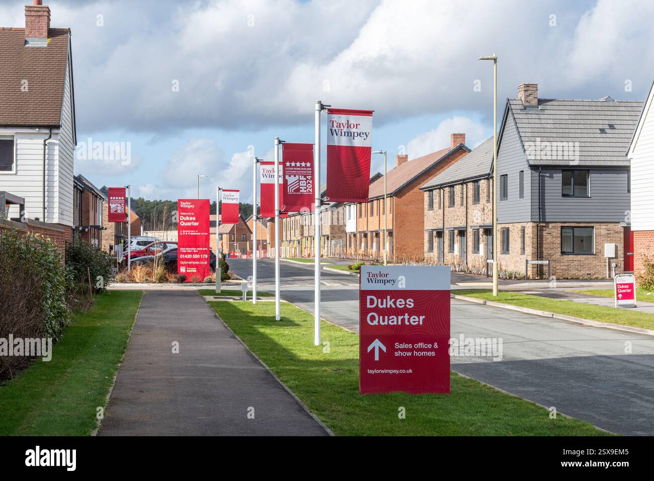 New housing estate and development in Bordon, Hampshire, England, UK ...