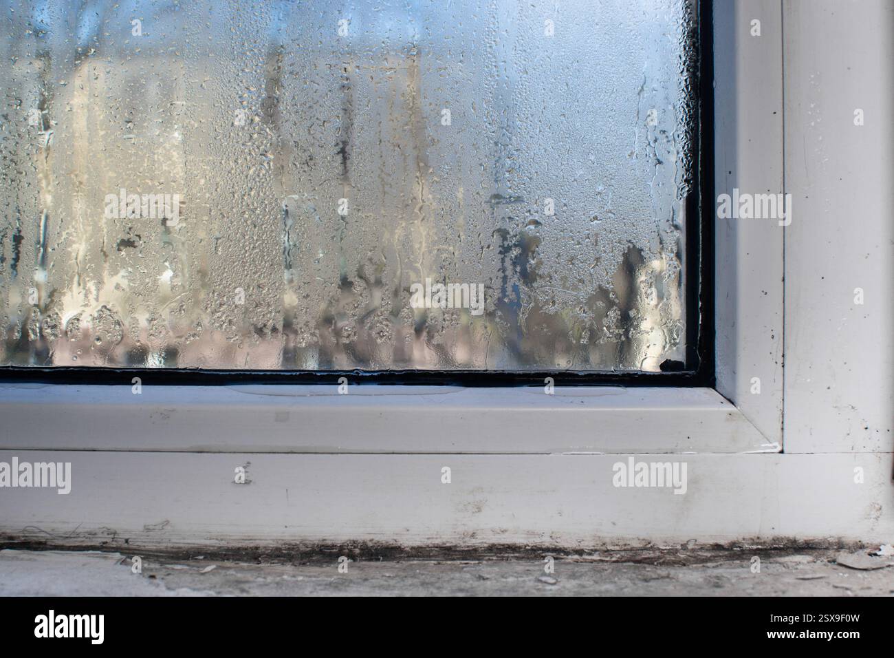 water is running down the glass of the window Stock Photo - Alamy