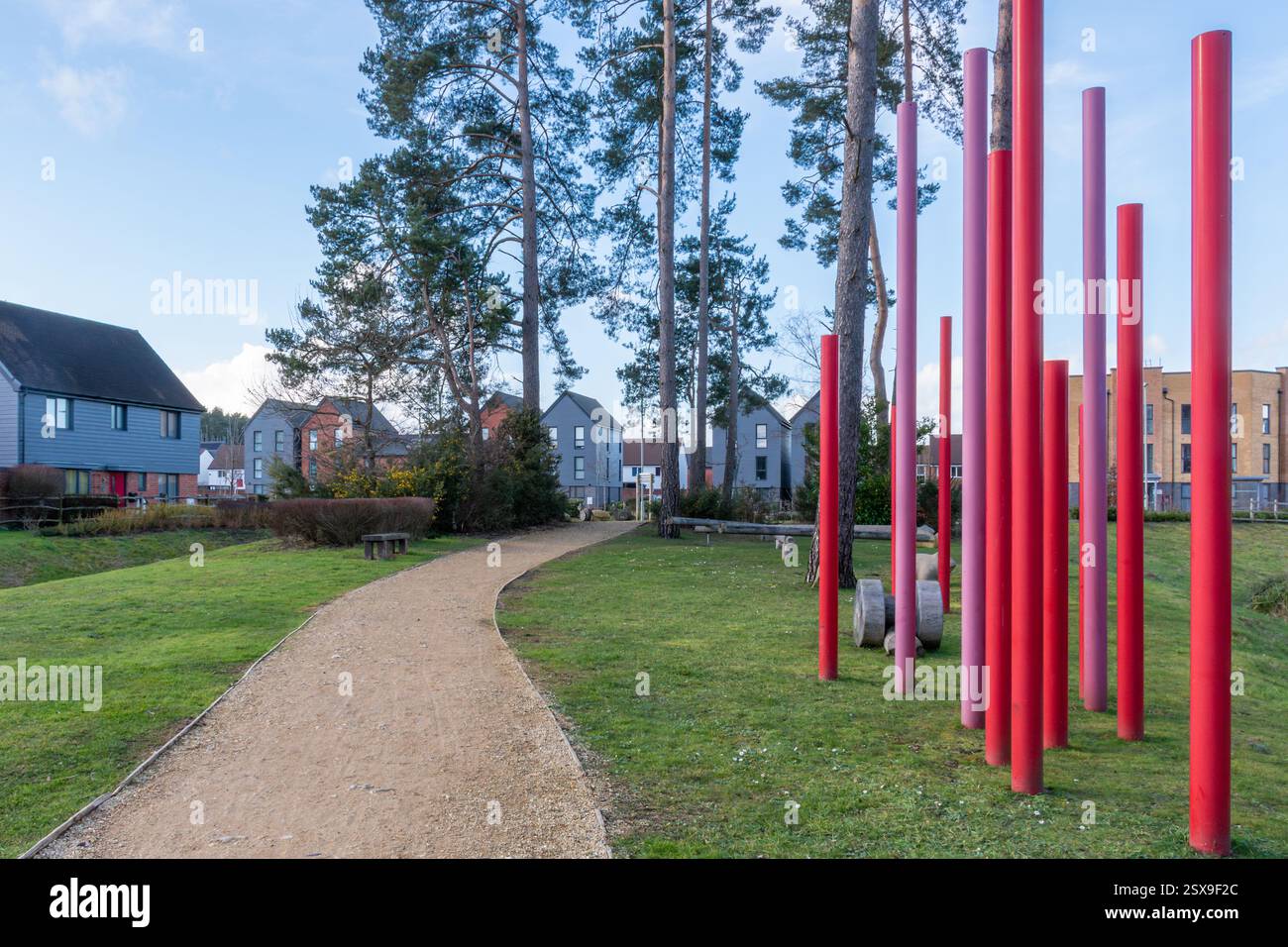 Dukes Quarter play area and park in the new town of Bordon in East ...