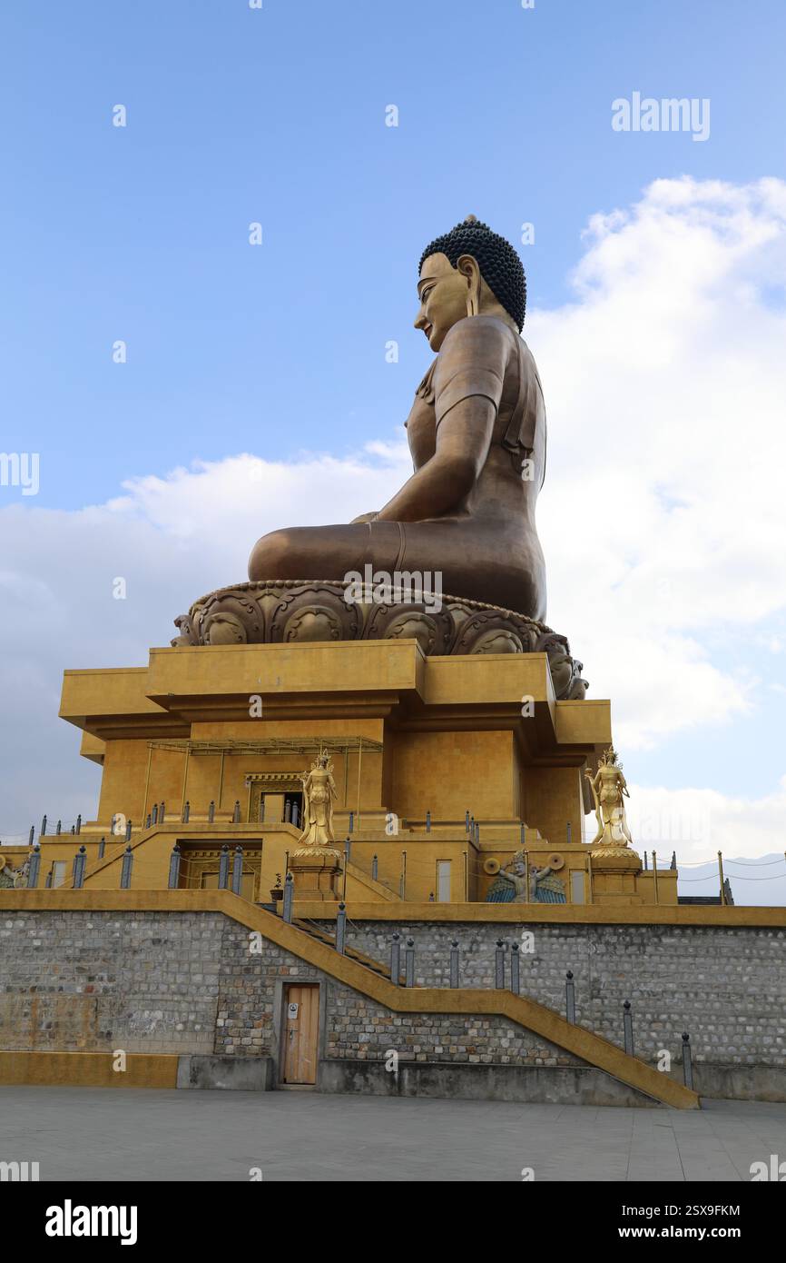 Buddha Dordenma Statue at Thimphu in the Kingdom of Bhutan Stock Photo ...