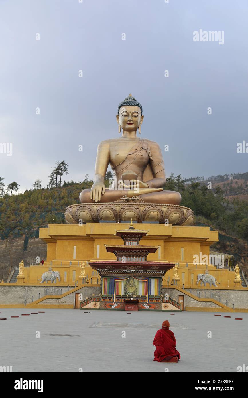 Great Buddha Dordenma Statue at Thimphu in the Kingdom of Bhutan Stock ...