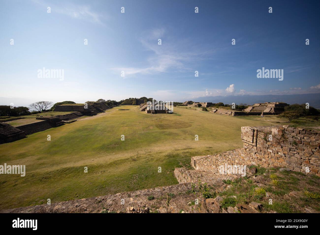 Ancient archaeological ruins of Monte Alban in the Oaxaca region of ...