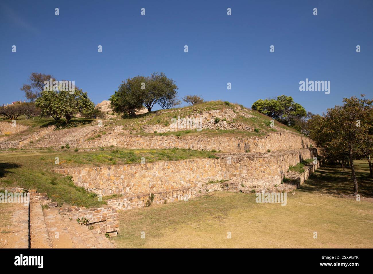Ancient archaeological ruins of Monte Alban in the Oaxaca region of ...