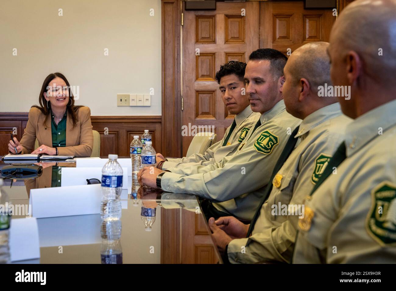 U.S. Secretary of Agriculture Brooke Rollins hosts a roundtable ...