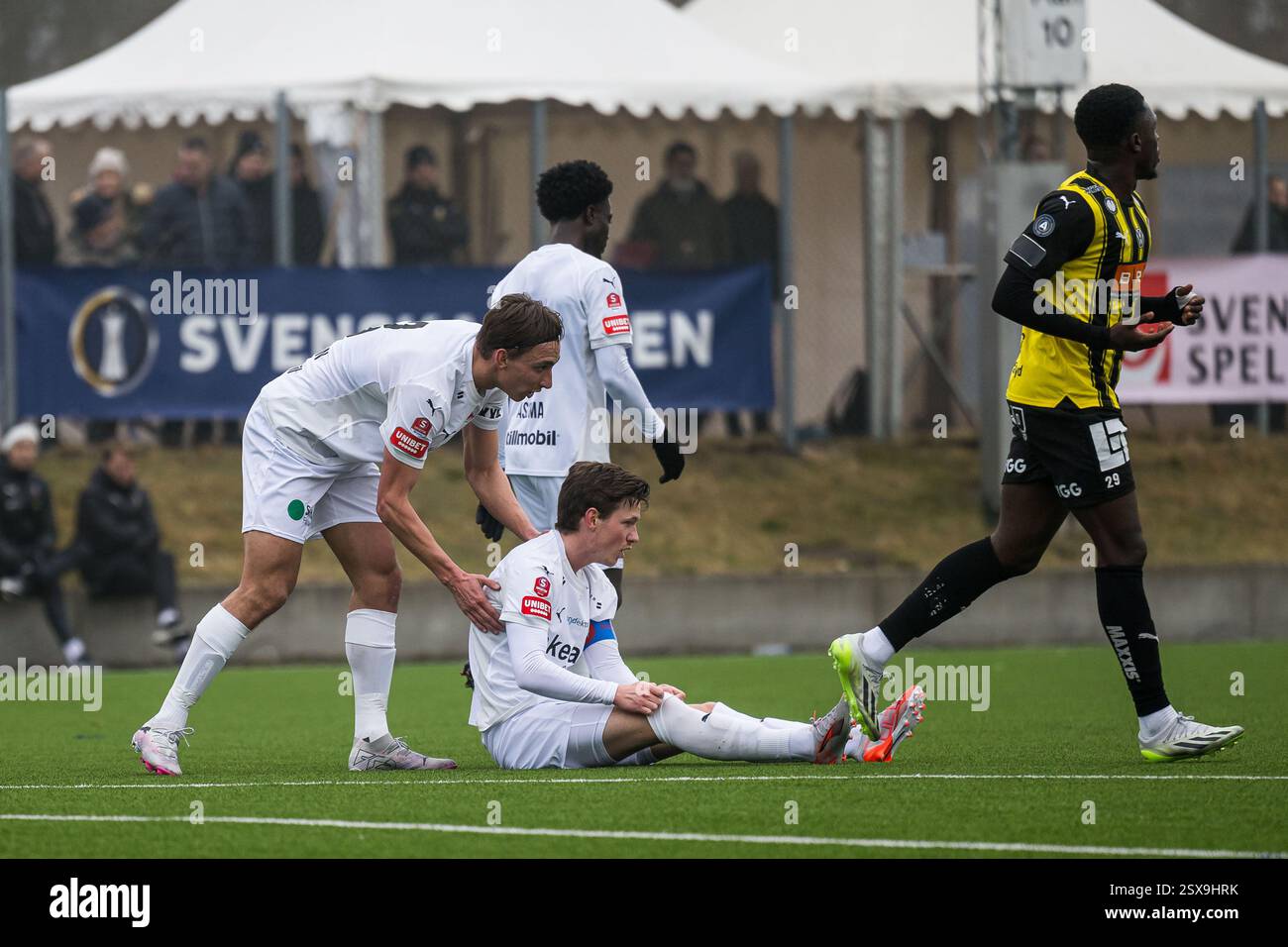 250223 Helsingborgs Wilhelm Nilsson och Max Svensson under ...