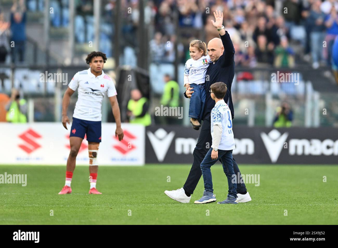 Rome, Italy. 23rd Feb, 2025. Sergio Parisse ex Italian Rugby player in ...