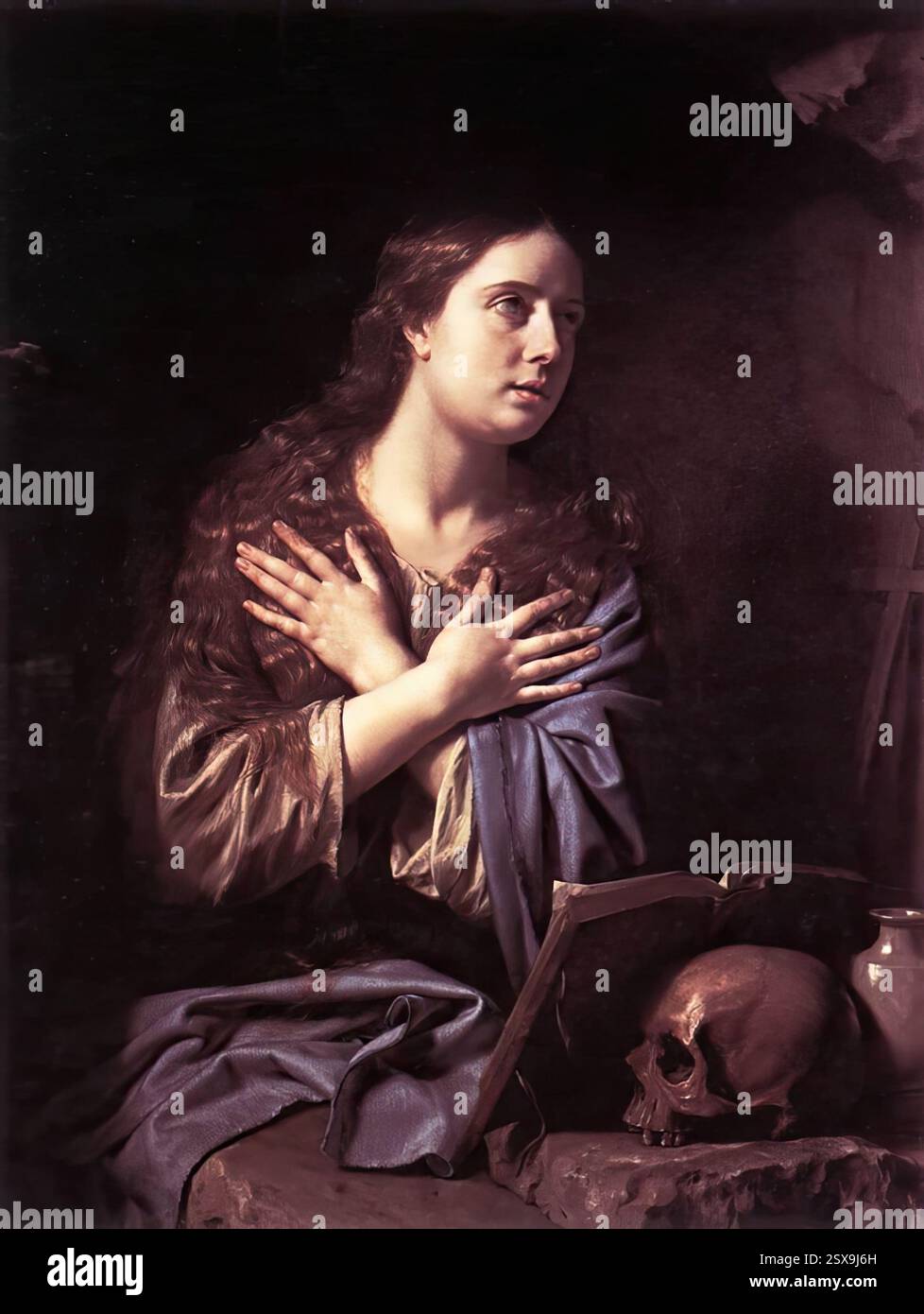 CHAMPAIGNE, Philippe de (b. 1602, Bruxelles, d. 1674, Paris) The Penitent Magdalen - Oil on ...