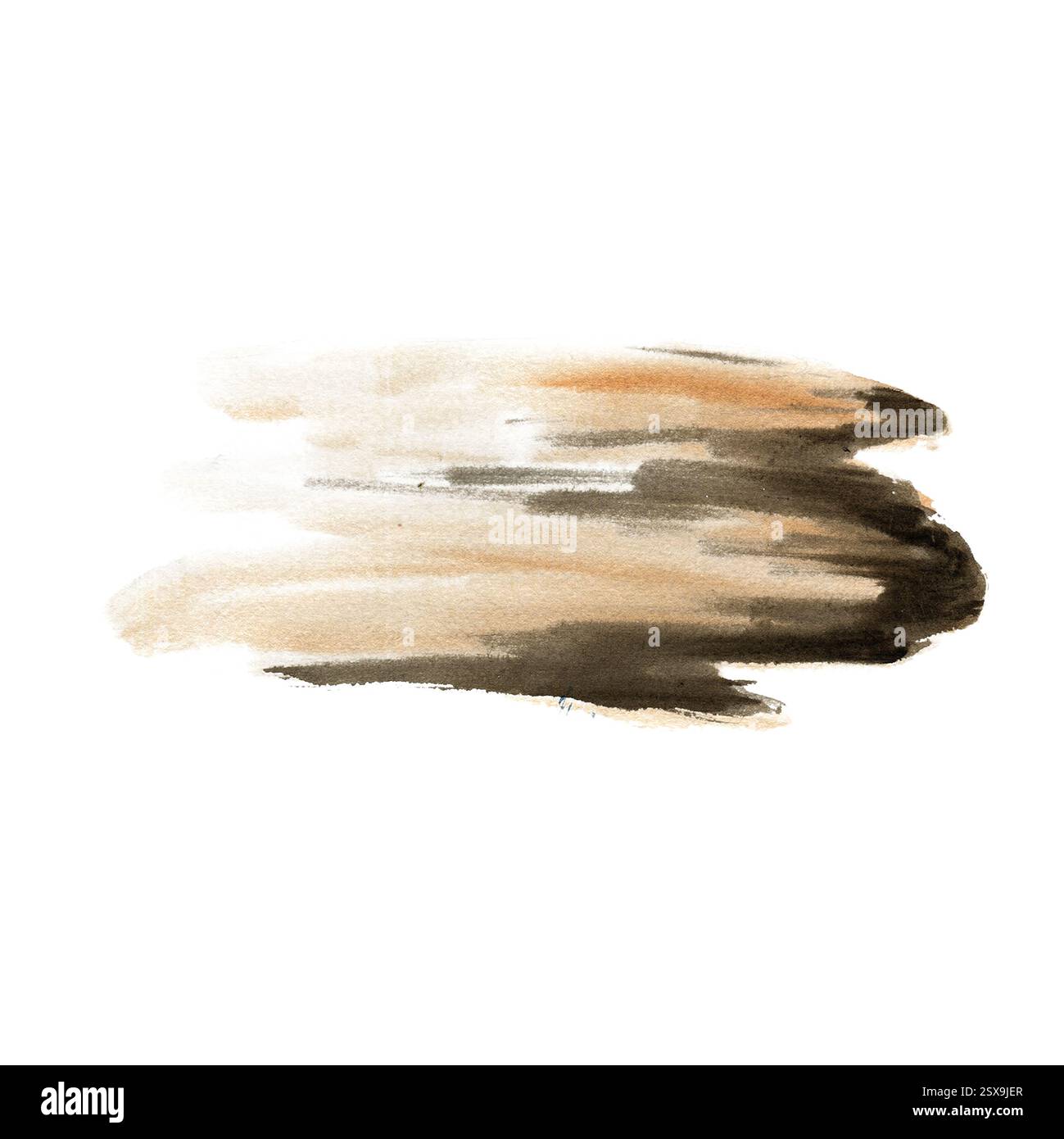 Watercolor gradient spot in brown shades. Abstract splatters. Hand ...