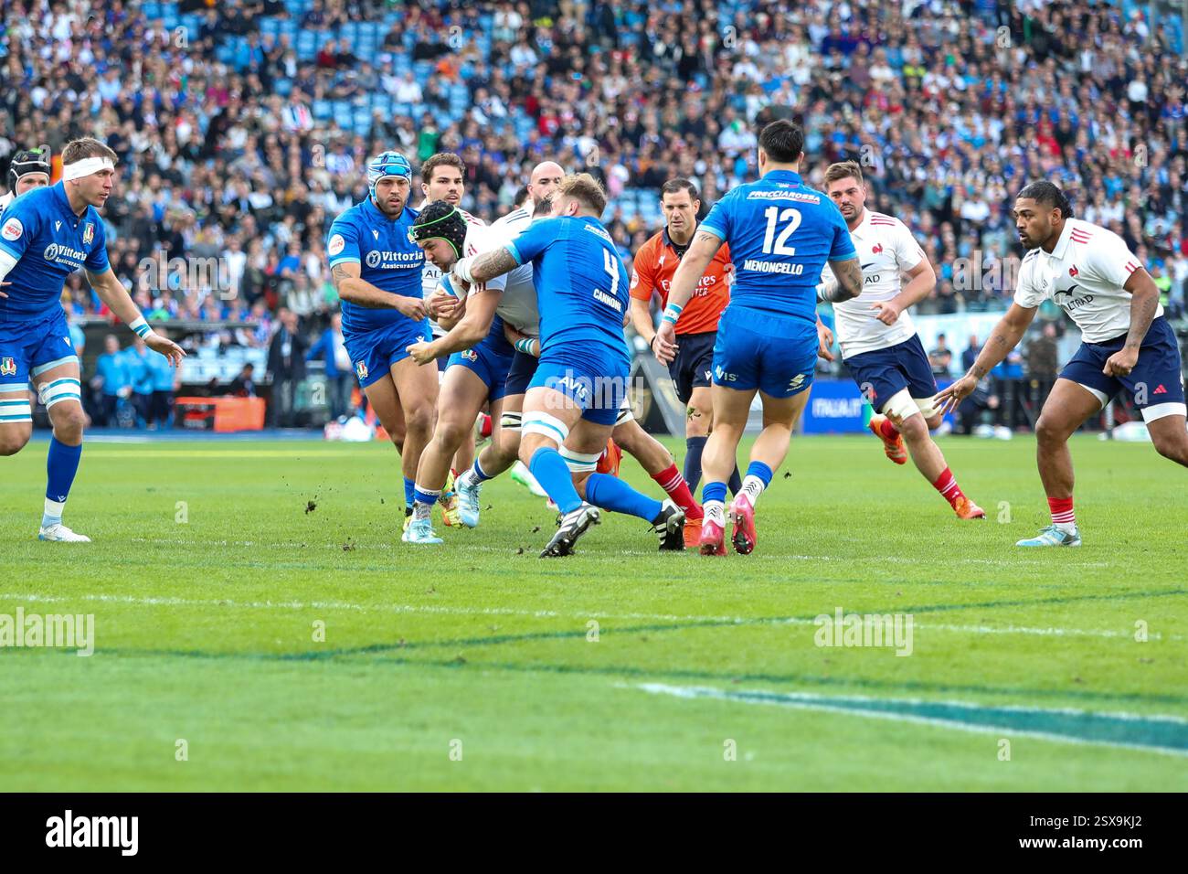 Rome, Italy. 23rd Feb, 2025. France attack during Italy vs France ...