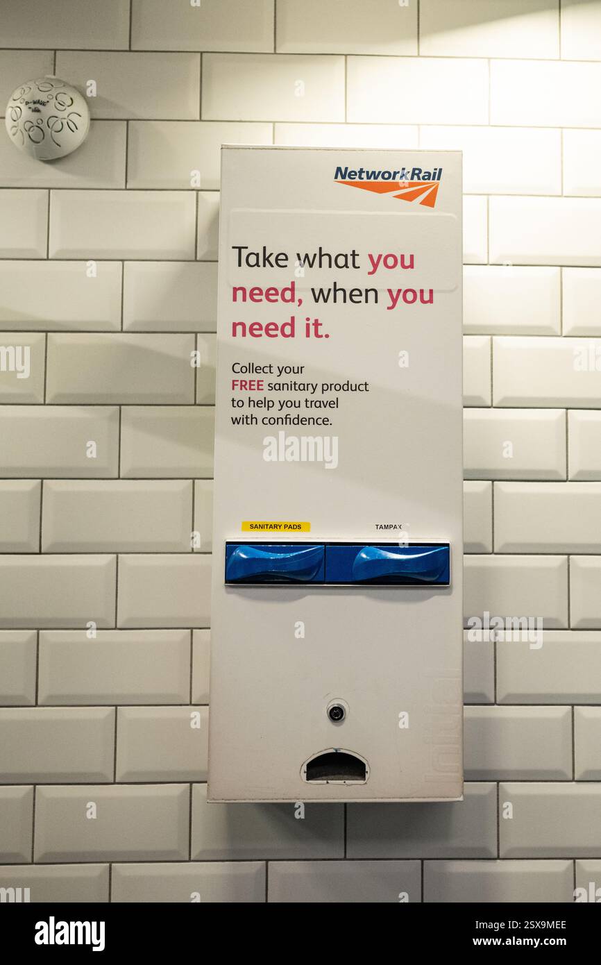 Free sanitary products vending machine provided by Network Rail inside ...