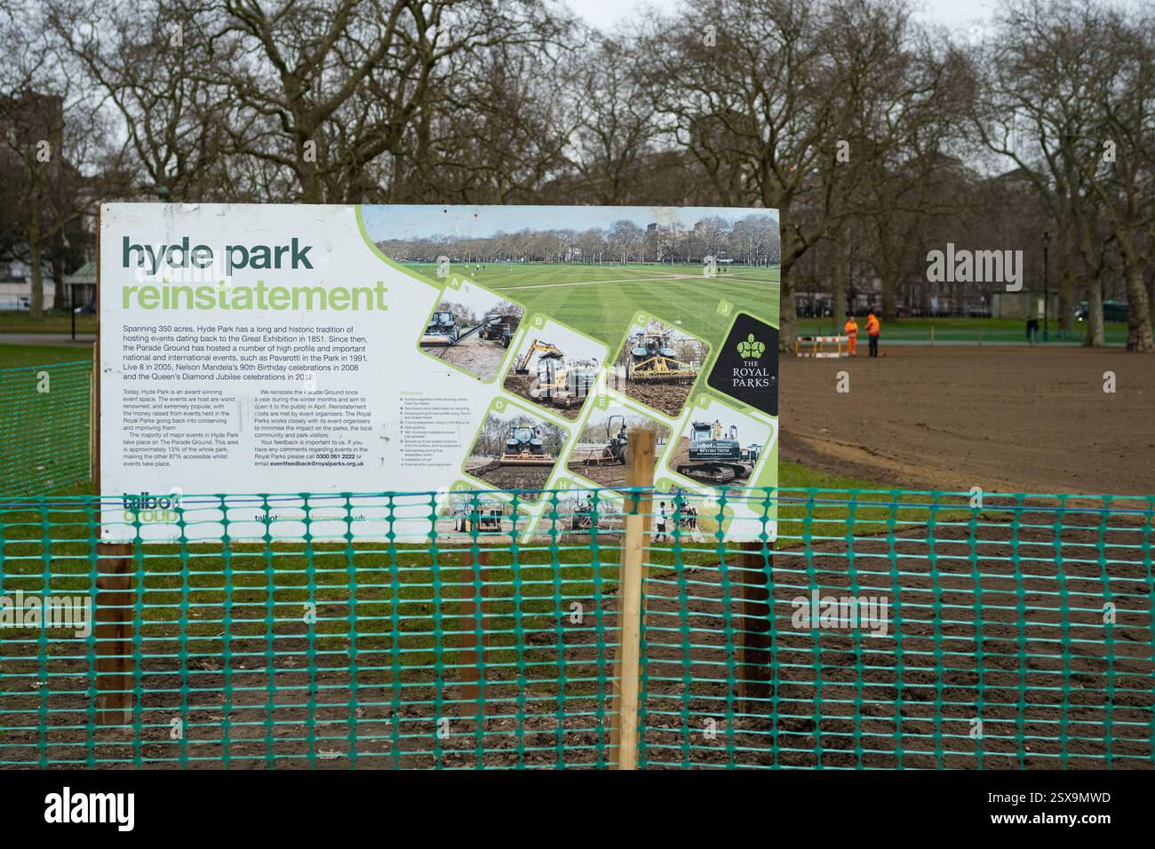 Hyde Park reinstatement - new turf being laid in Hyde Park, London ...