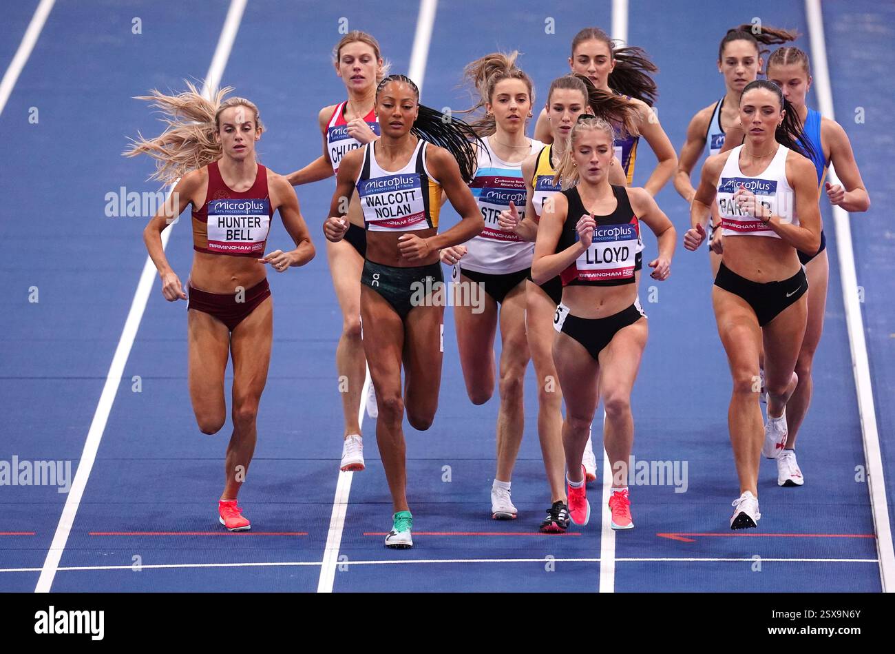 Georgia Hunter Bell in action during the Women's 1500m on day two of the Microplus UK Athletics ...
