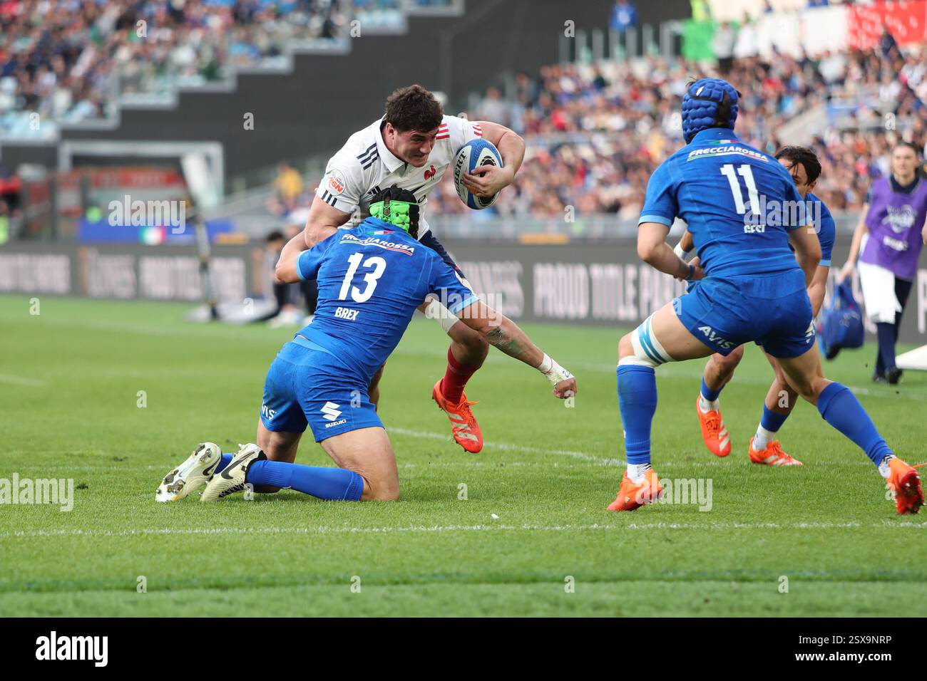 Rome, Italy. 23rd Feb, 2025. Paul Boudehent (France) during Italy vs ...