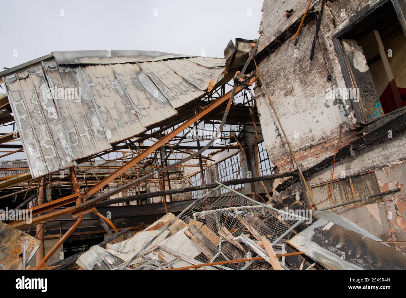 Burned-out ruins of Van Dal shoemakers, the last shoe factory in ...