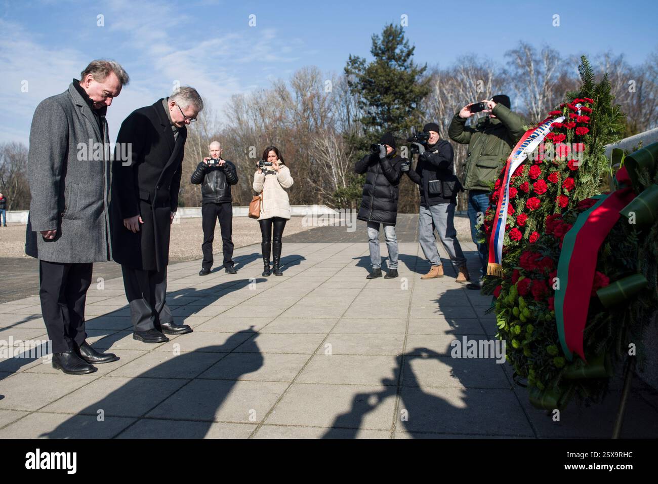Russia's Ambassador to Poland, Sergey Andreev lays a wreath at the ...
