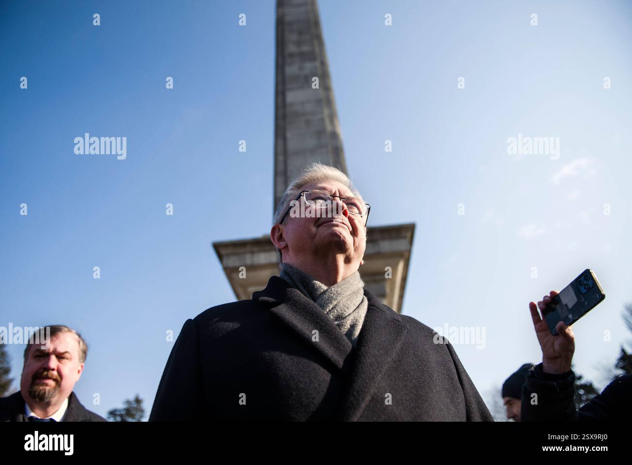 The Russia's ambassador to Poland, Sergey Andreev is seen at the Soviet ...