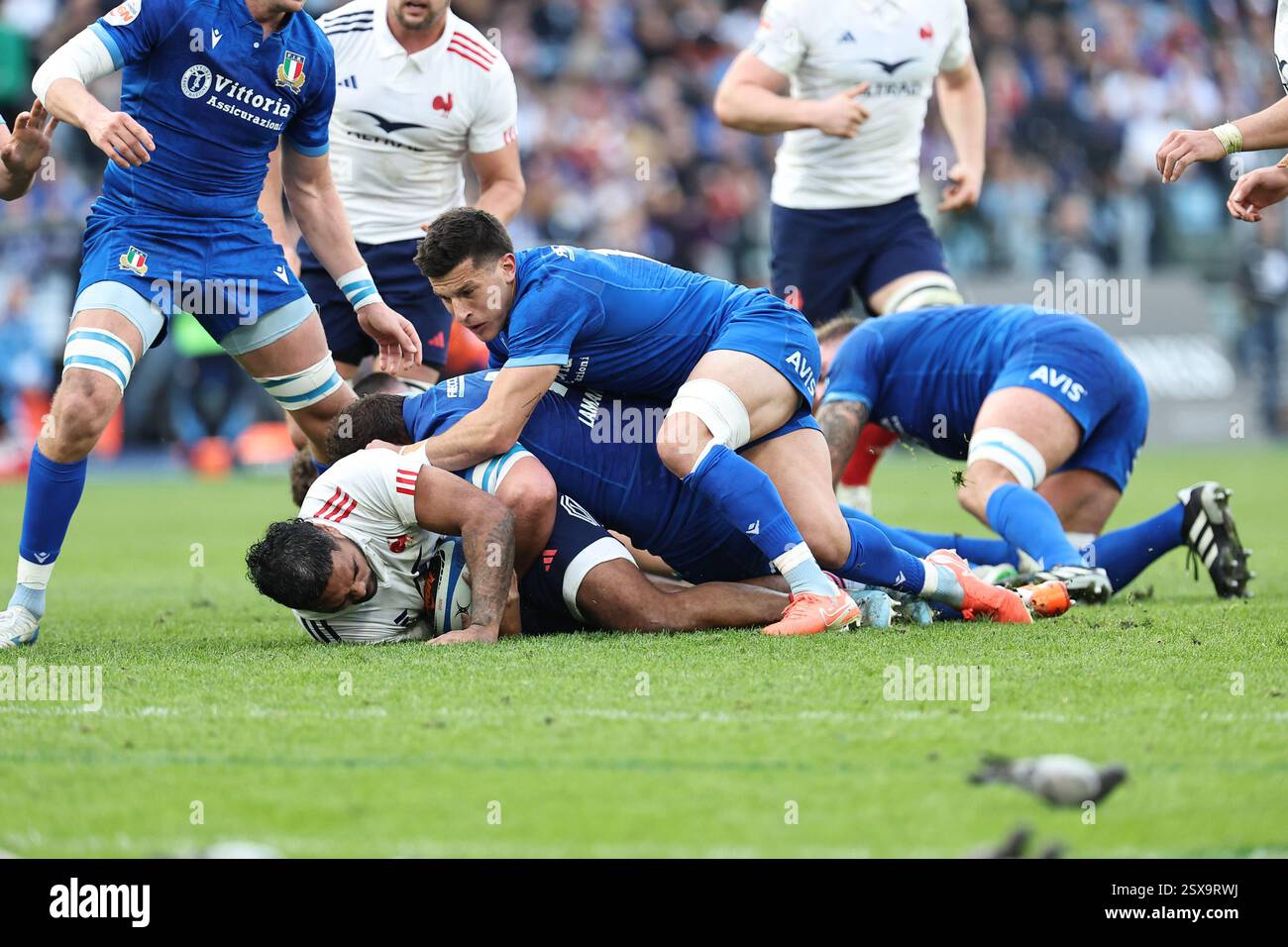 Rome, Italy. 23rd Feb, 2025. Yoram Moefana (France) during Italy vs ...